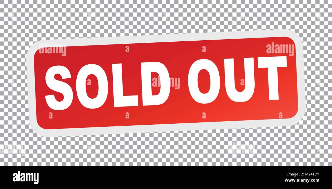 Sold out. Red flat vector illustration Stock Vector Image & Art - Alamy
