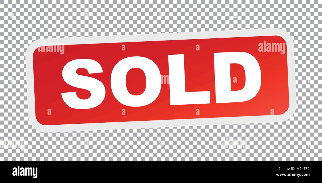 SOLD red stamp. Flat vector icon Stock Vector Image & Art - Alamy