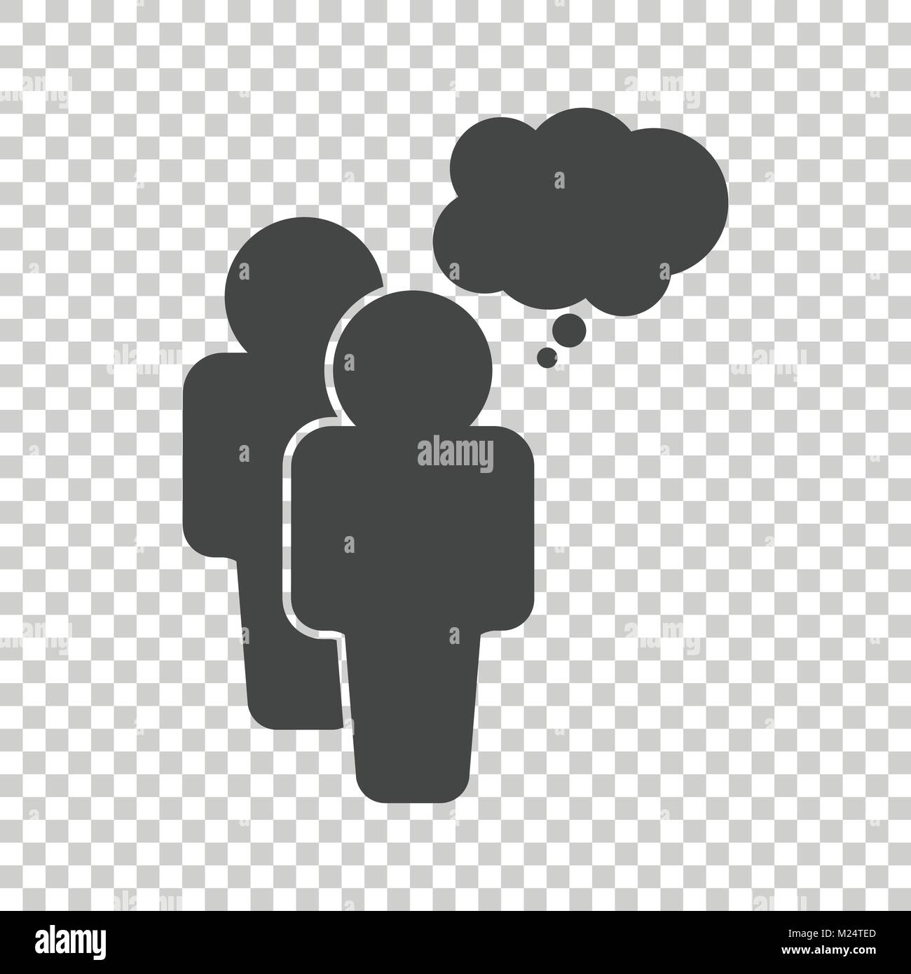 People icon with speech bubbles. Flat vector illustration Stock Vector ...