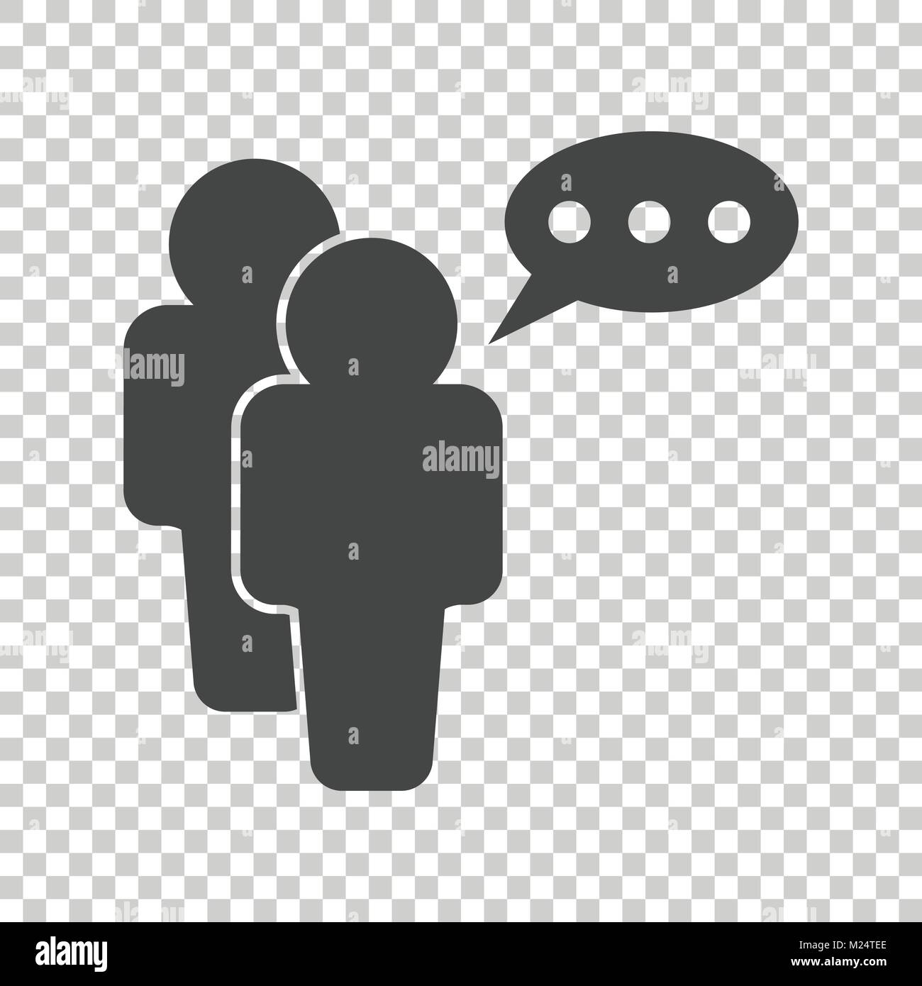 People icon with speech bubbles. Flat vector illustration Stock Vector ...