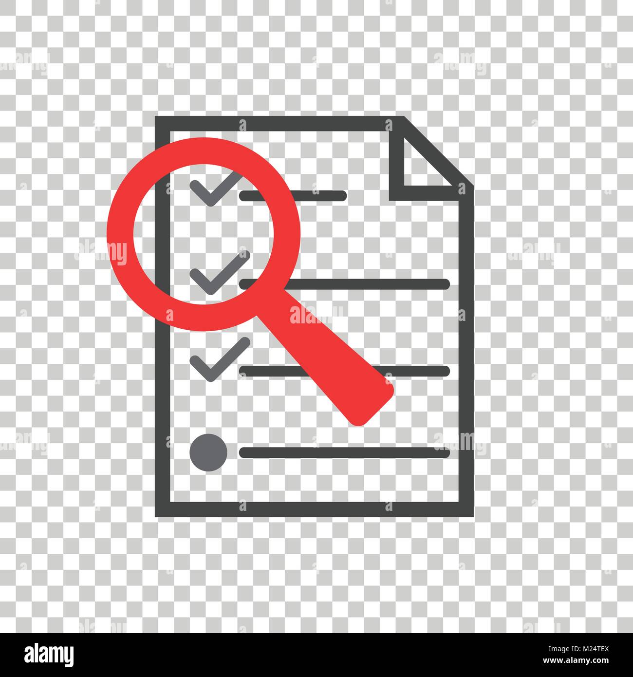 Files zoom icon. Flat vector illustration Stock Vector Image & Art - Alamy