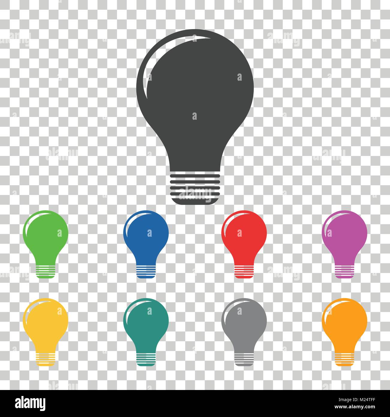 Light lamp sign icon. Flat vector Stock Vector Image & Art - Alamy