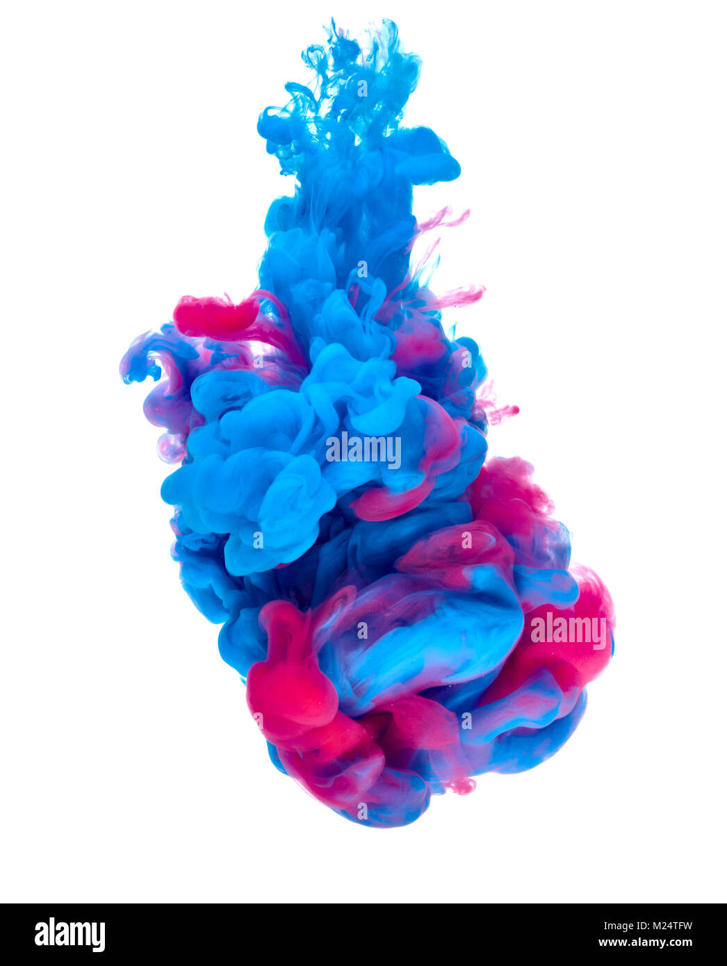 blue red paint in water Stock Photo - Alamy