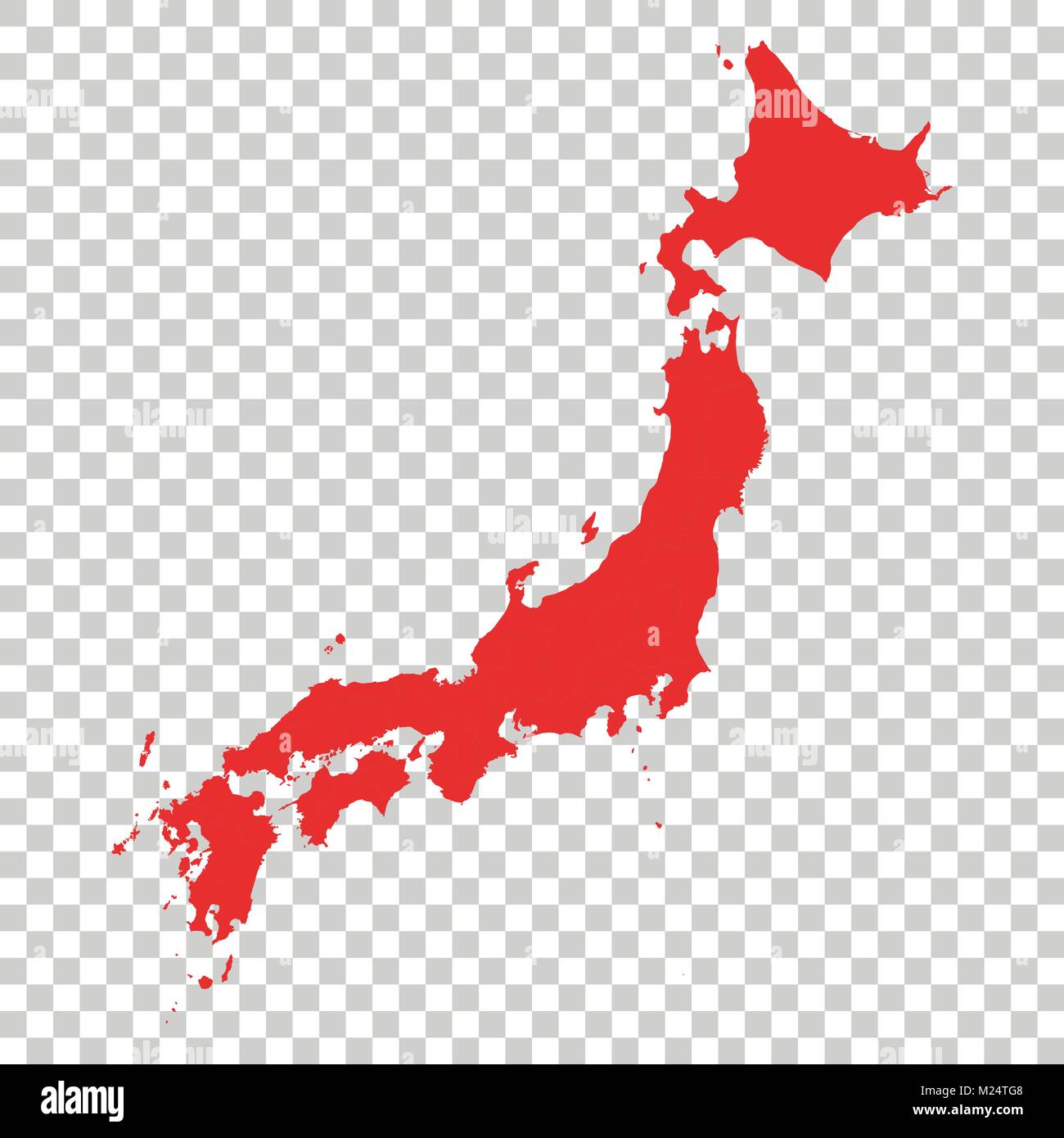 Japan Vector Map on isolated background Stock Vector Image & Art - Alamy