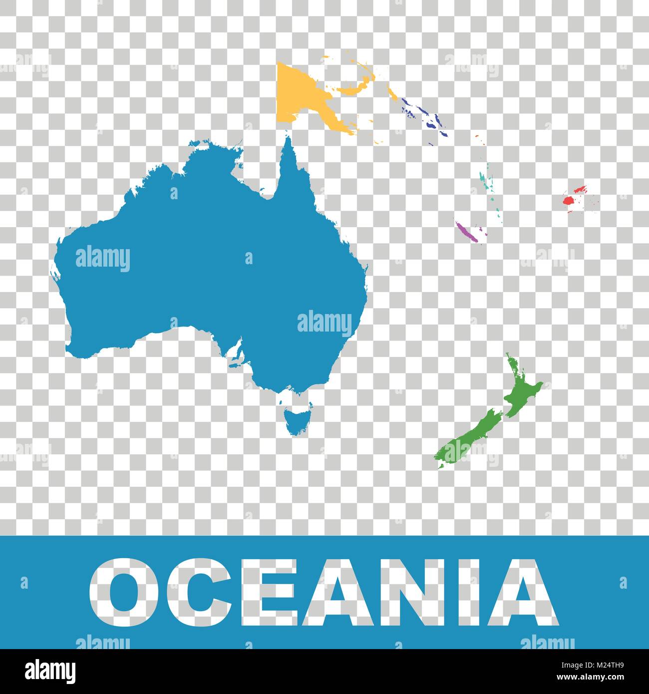 Political Map of Oceania. Flat vector Stock Vector Image & Art - Alamy