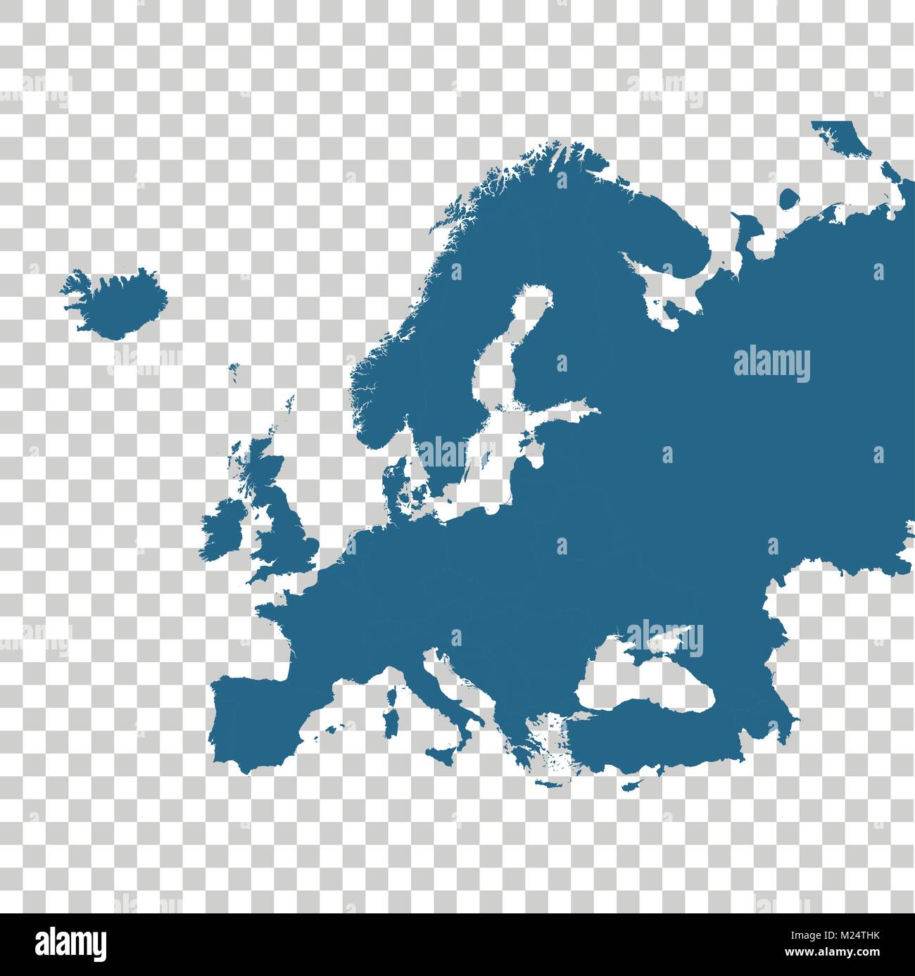 Detailed vector map of Europe Stock Vector Image & Art - Alamy