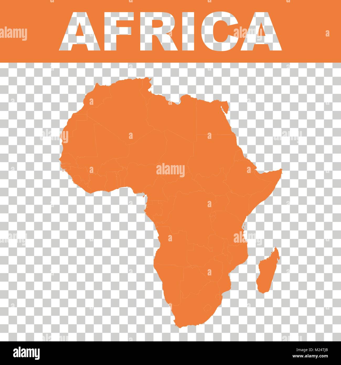 Map of africa. Vector flat Stock Vector Image & Art - Alamy