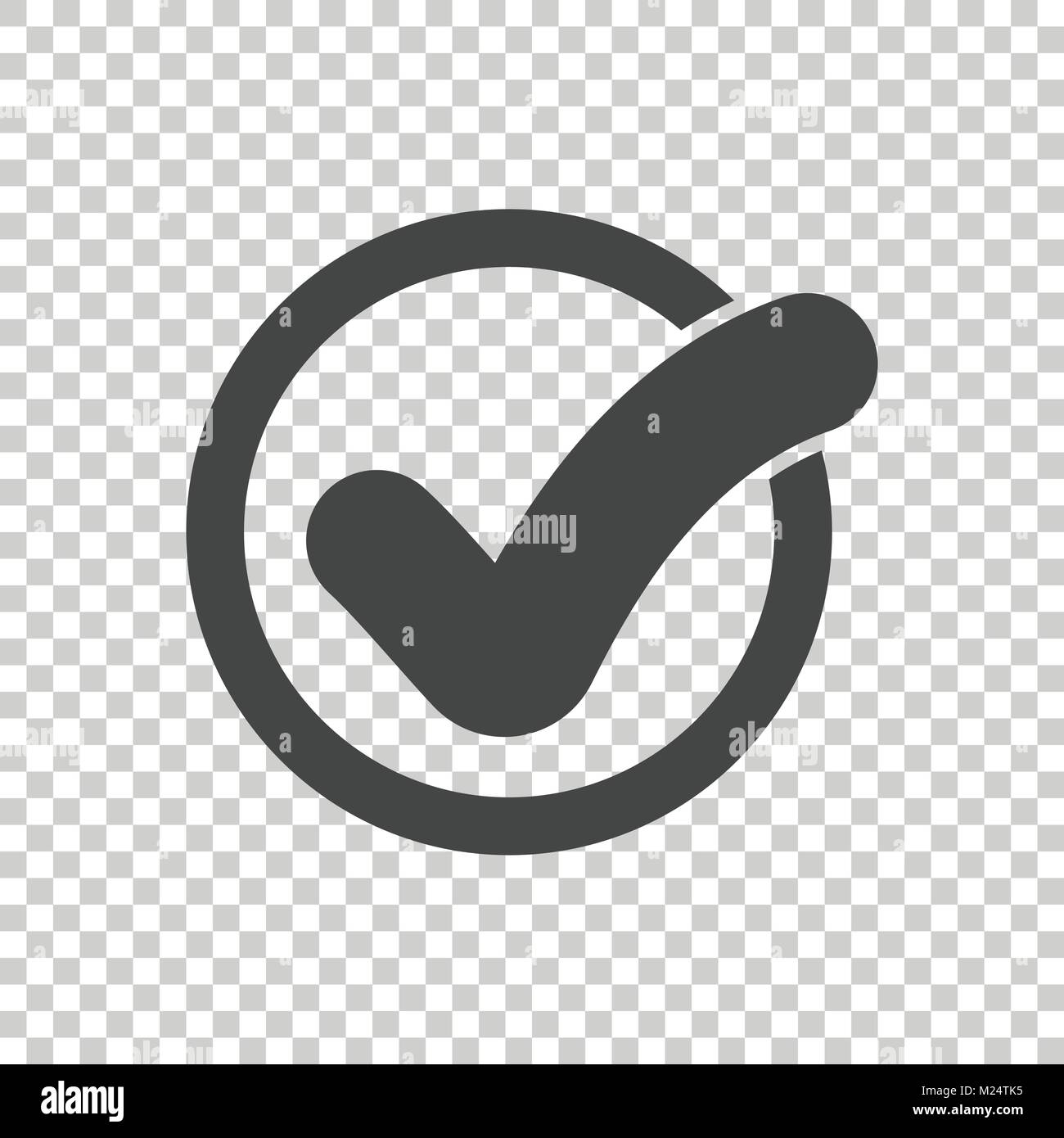 Check mark button. Icon vector flat Stock Vector Image & Art - Alamy