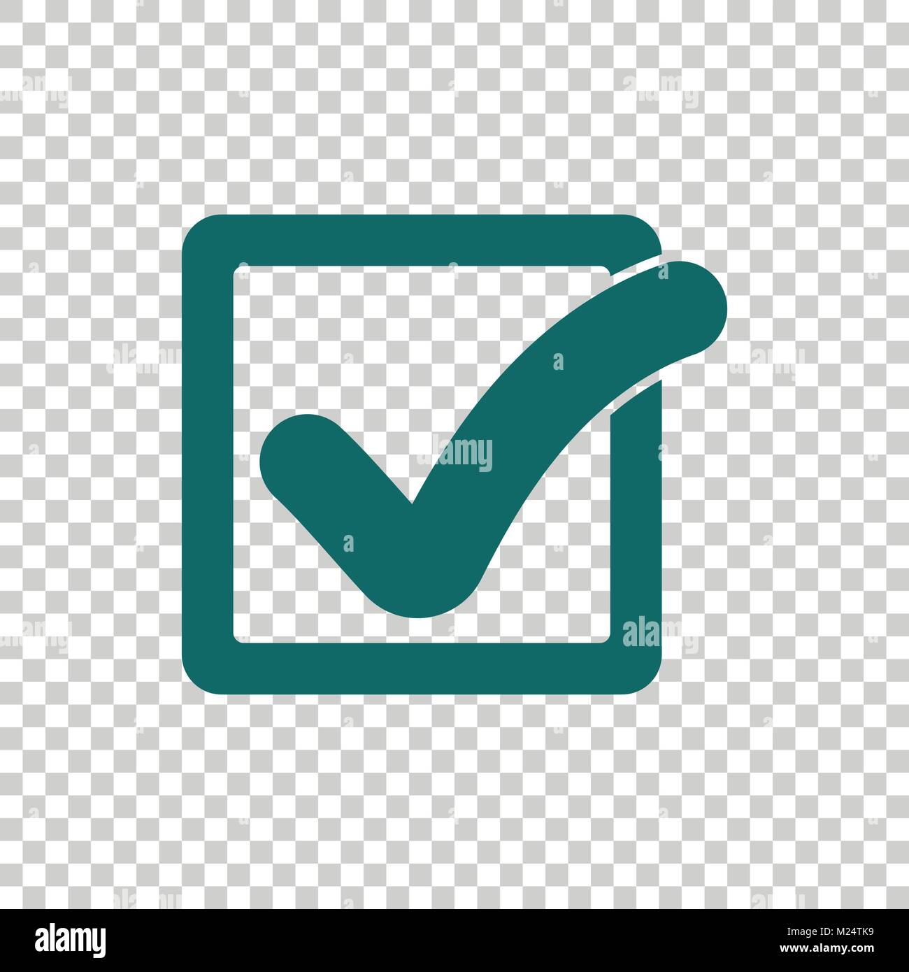 Check mark button in square. Icon vector flat Stock Vector Image & Art ...
