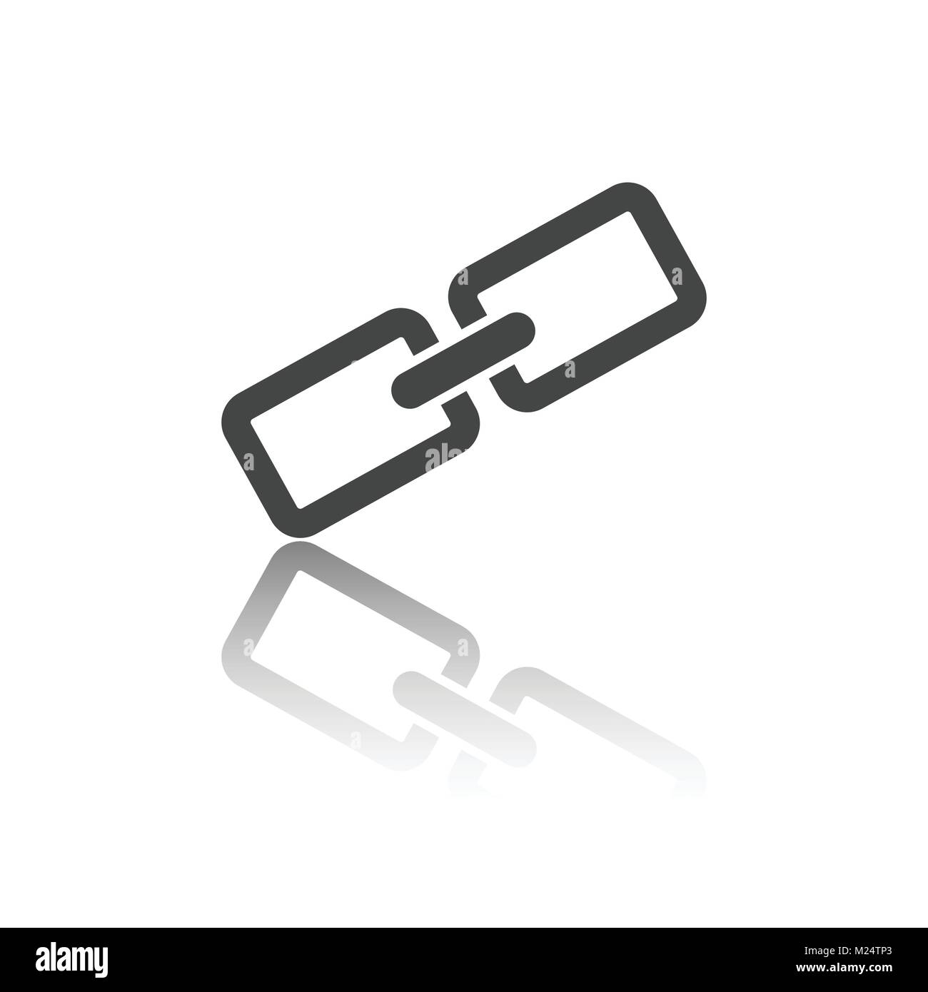 Chain Icon vector illustration in flat style isolated on white ...