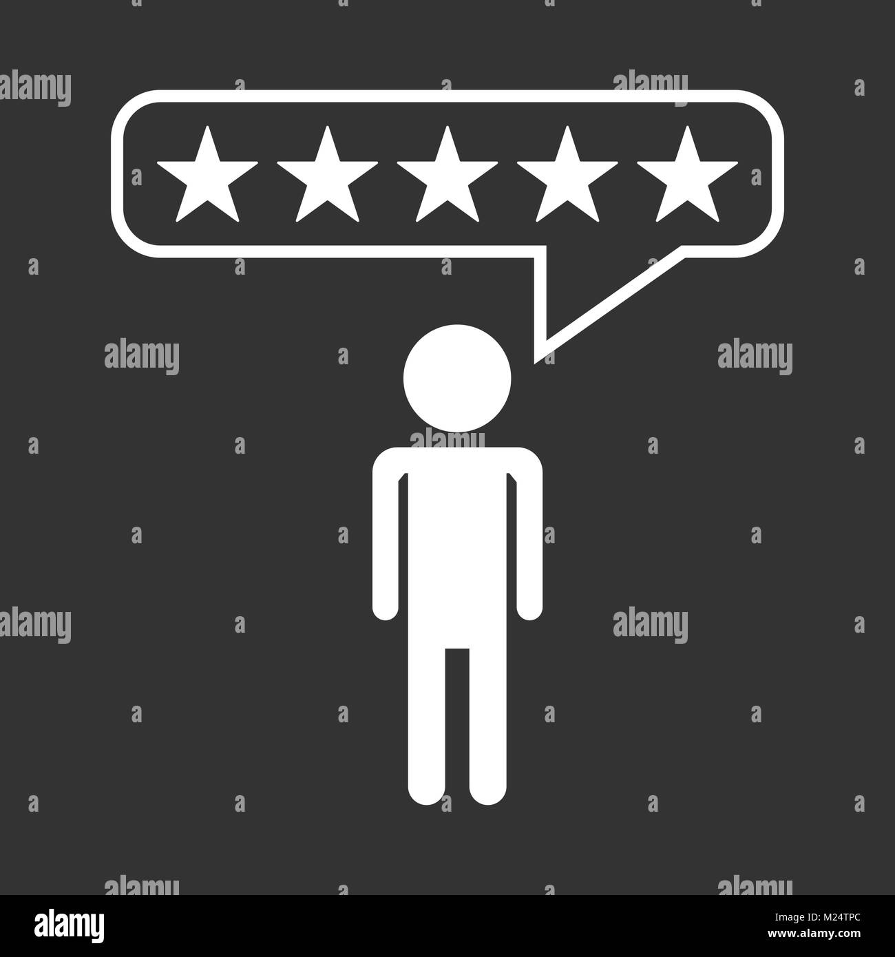 Customer reviews, rating, user feedback concept vector icon. Flat ...