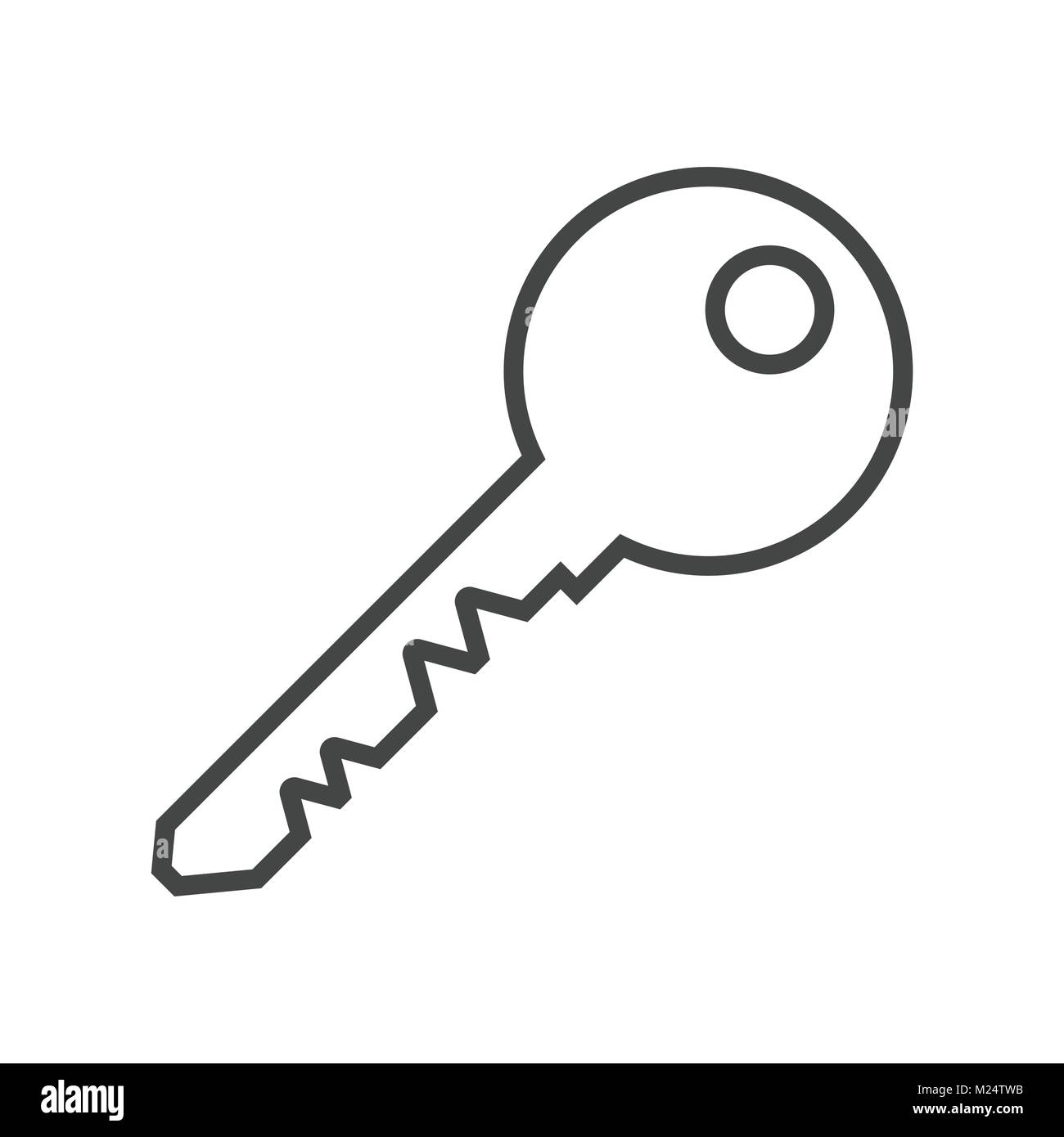 Key Icon vector illustration in flat style isolated on white background ...