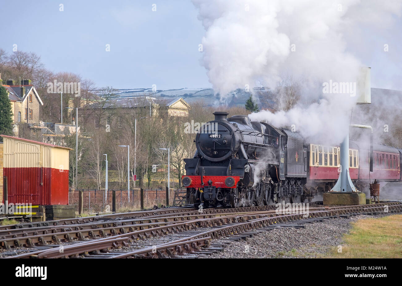 Black five 45212 at Rawtenstall, Lancashire,uk Stock Photo - Alamy