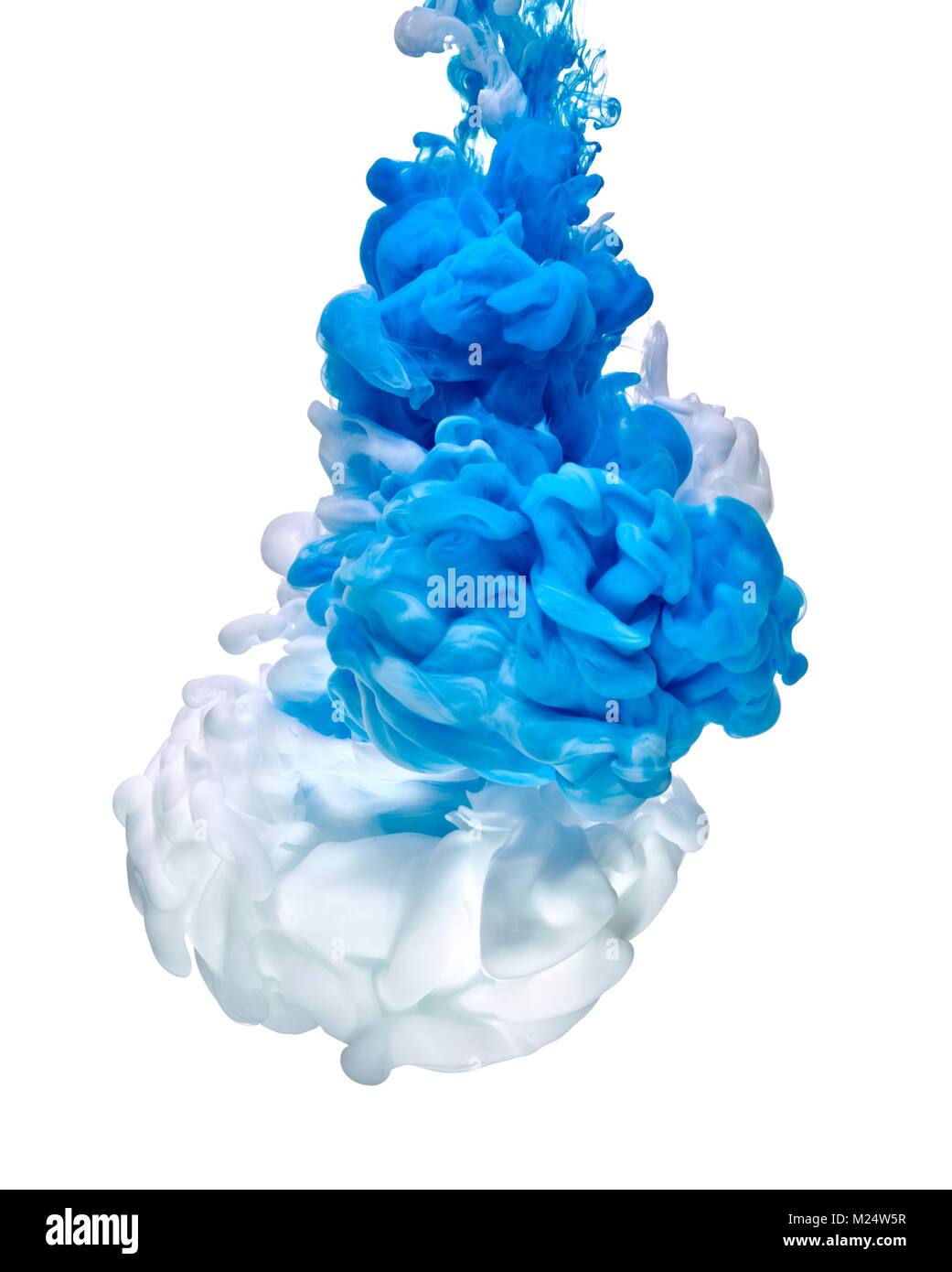 blue white paint in water Stock Photo - Alamy