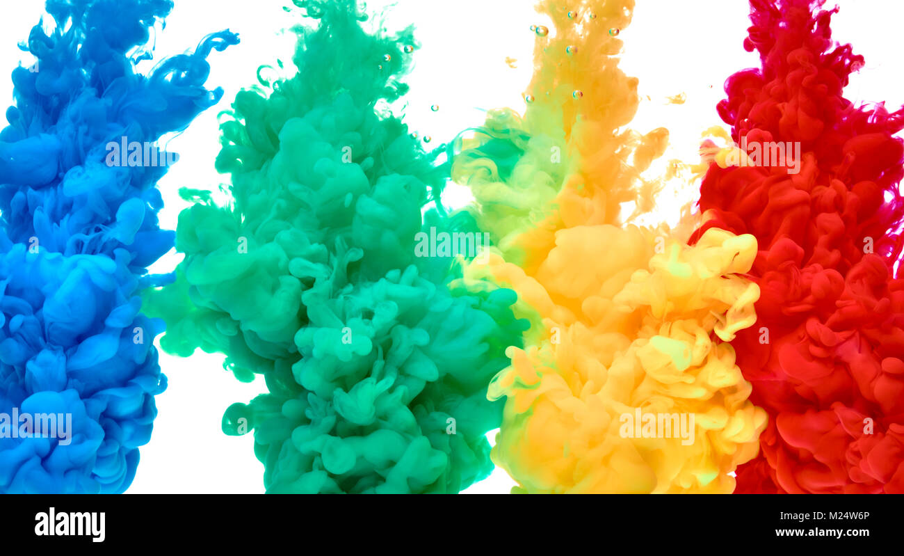 close up of paint in water Stock Photo - Alamy