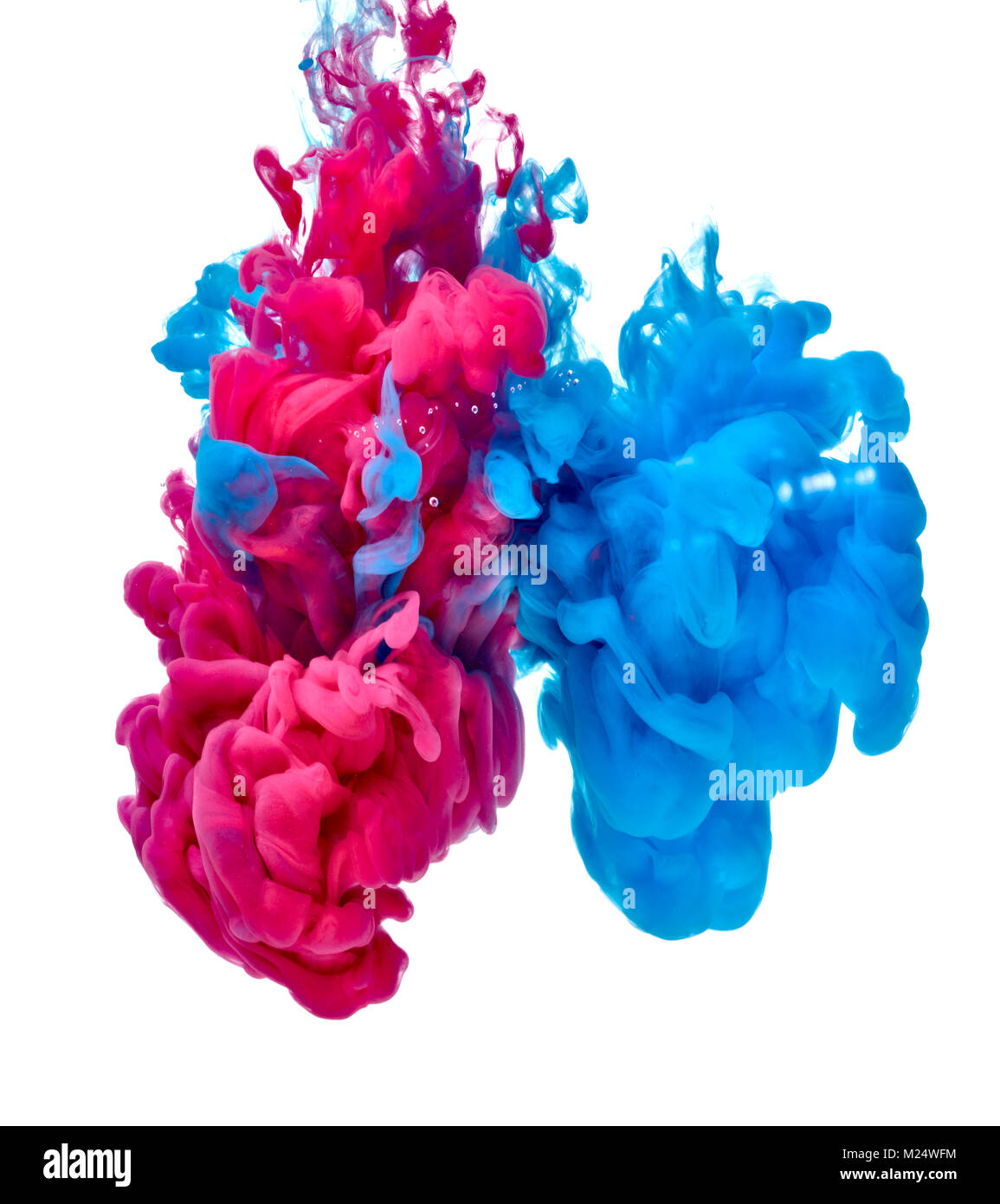blue red paint in water Stock Photo - Alamy