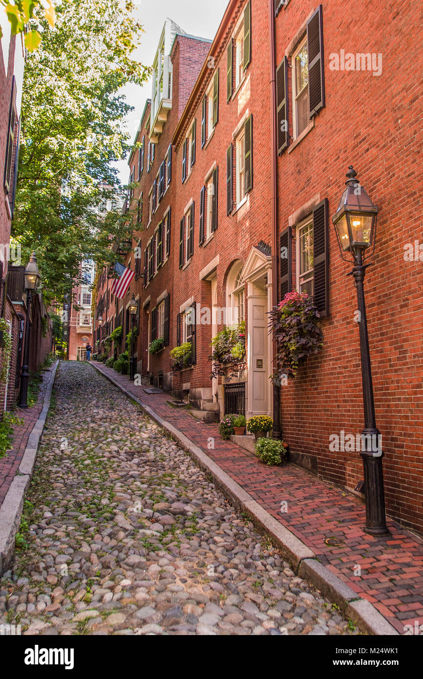 Acorn Street on Beacon Hill, Boston, MA Stock Photo - Alamy