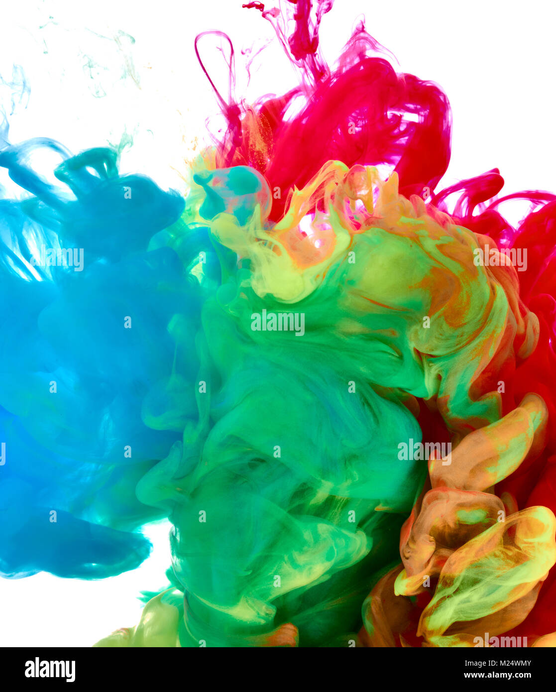 close up of paint in water Stock Photo - Alamy