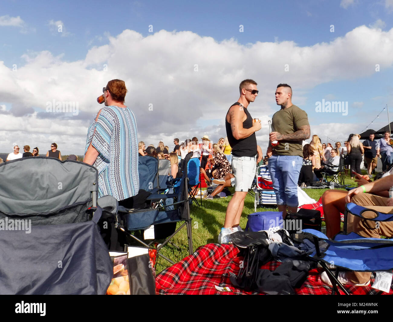 People at a music festival concert Stock Photo - Alamy