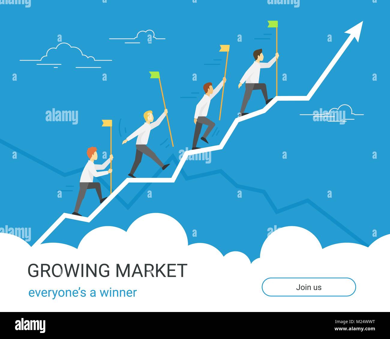 Cloud arrow growth graph Stock Vector Images - Alamy