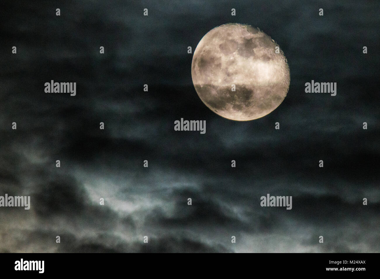 Night sky with full moon hi-res stock photography and images - Alamy