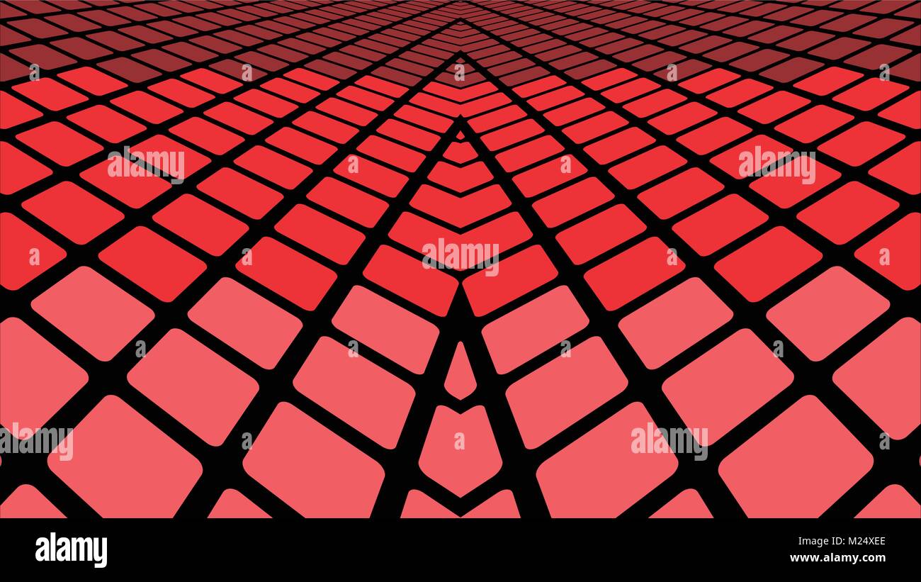 Infinite red tiles background - Illustration, Red geometric abstract ...