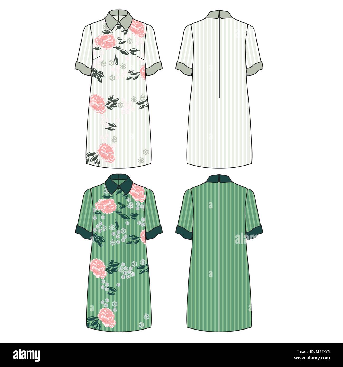 Dress technical drawing hi-res stock photography and images - Alamy