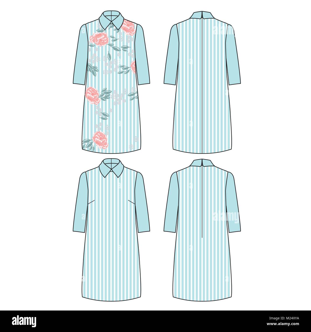 Lady dresses Stock Vector Images - Alamy