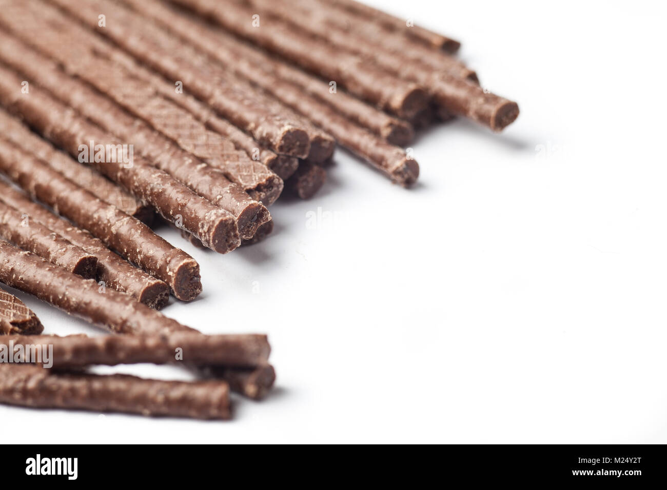 Chocolate Flavoured Stick Candy close up with copy space Stock Photo ...