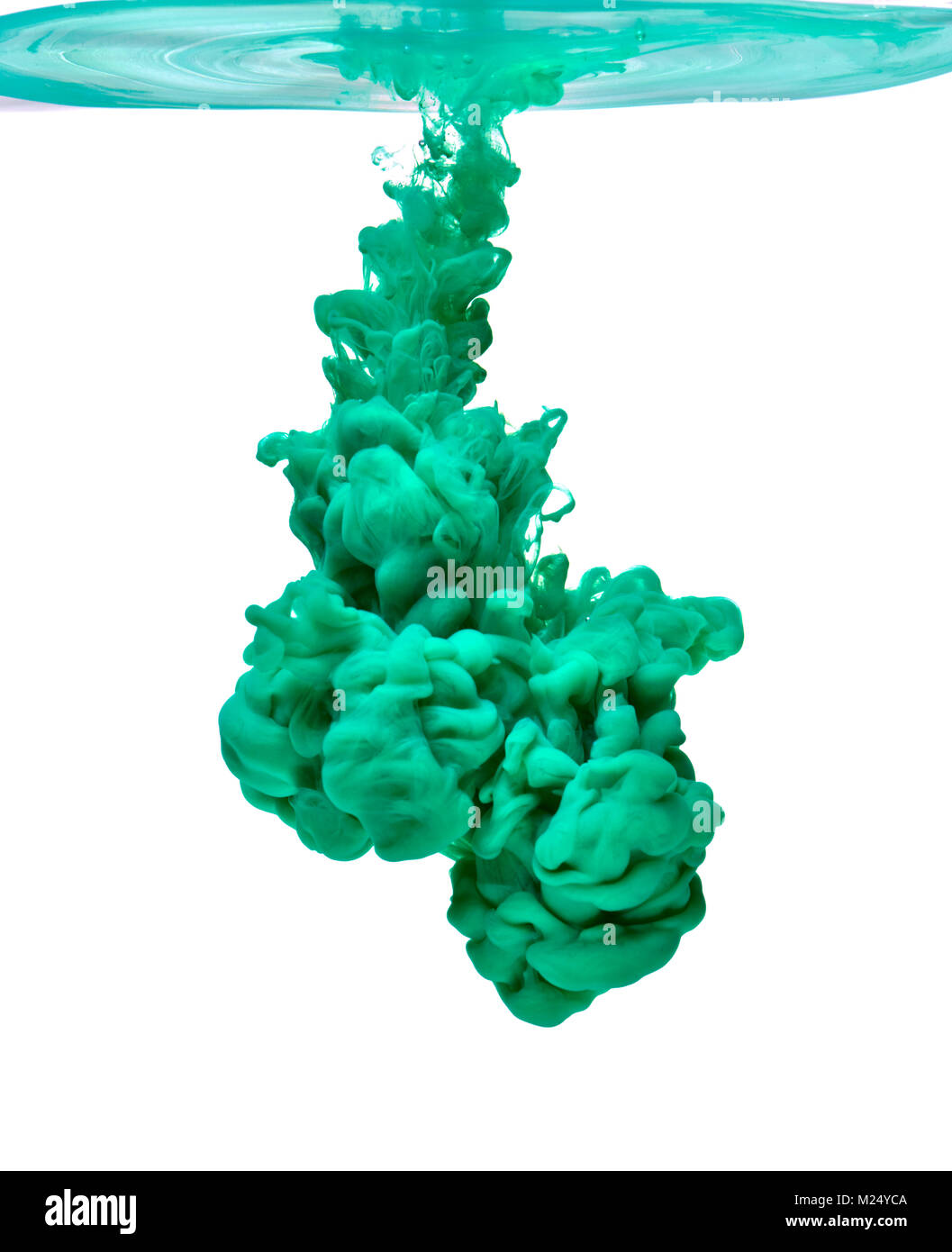 Green paint drop ripple hi-res stock photography and images - Alamy