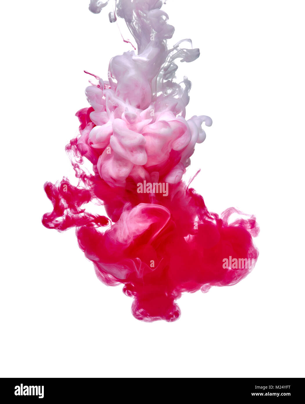 red white paint in water Stock Photo - Alamy