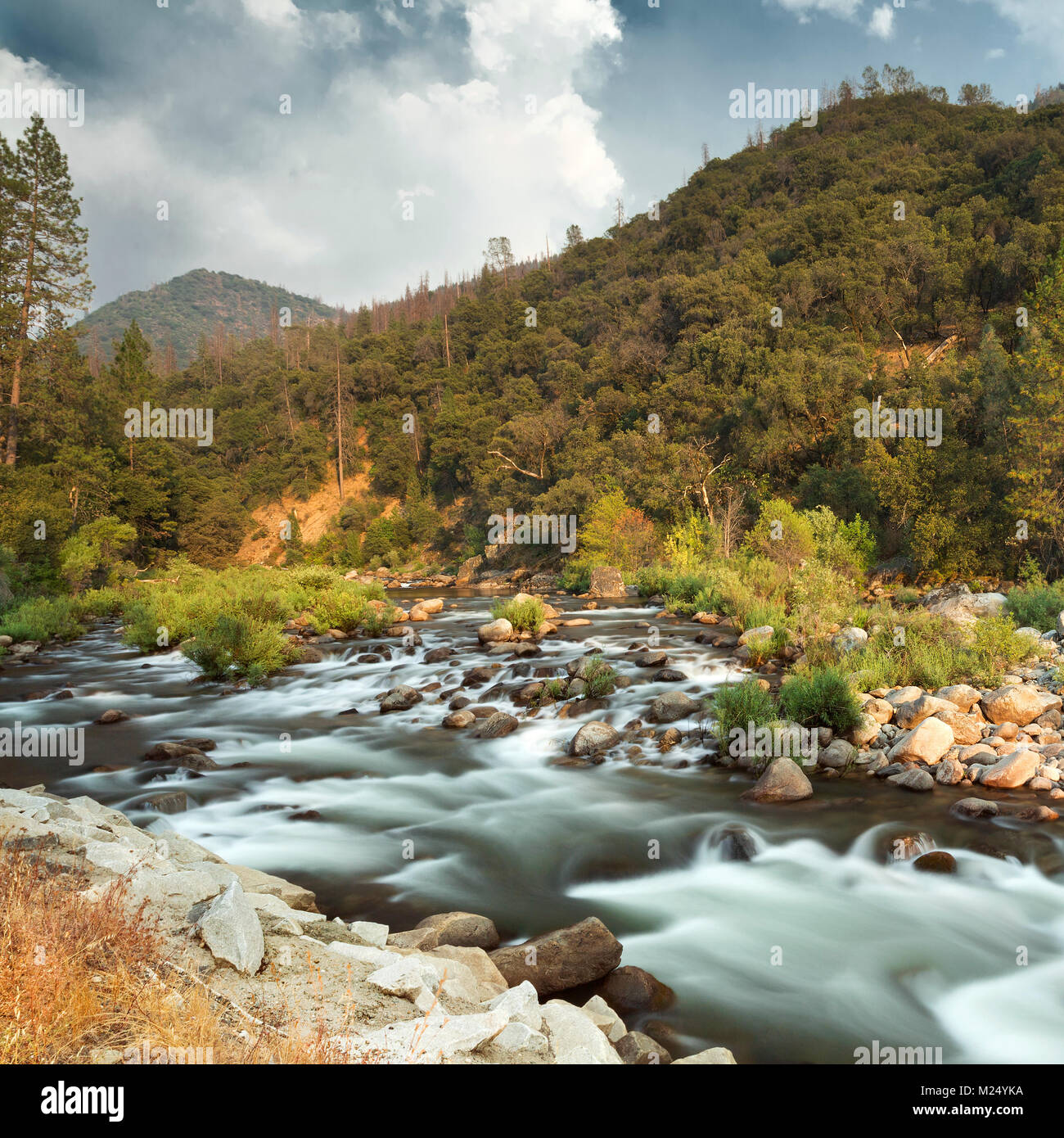 The Merced River in Yosemite National Park in California, USA Stock ...