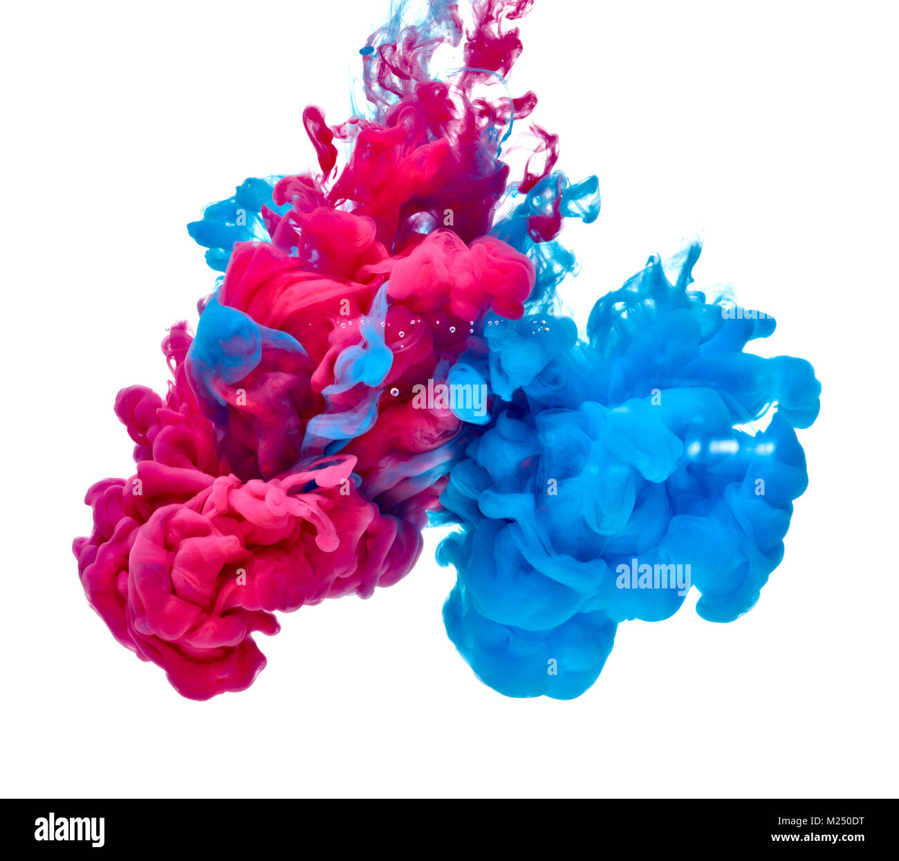 blue red paint in water Stock Photo - Alamy