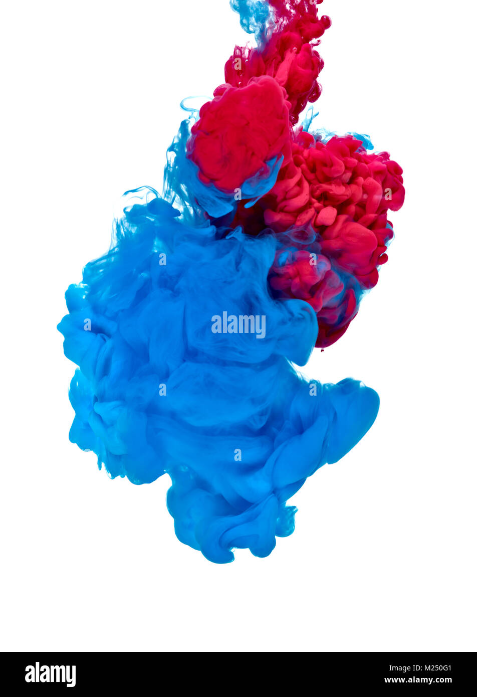 blue red paint in water Stock Photo - Alamy