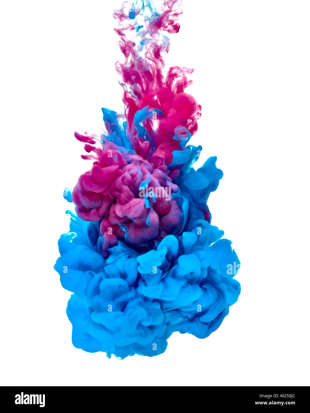 blue red paint in water Stock Photo - Alamy