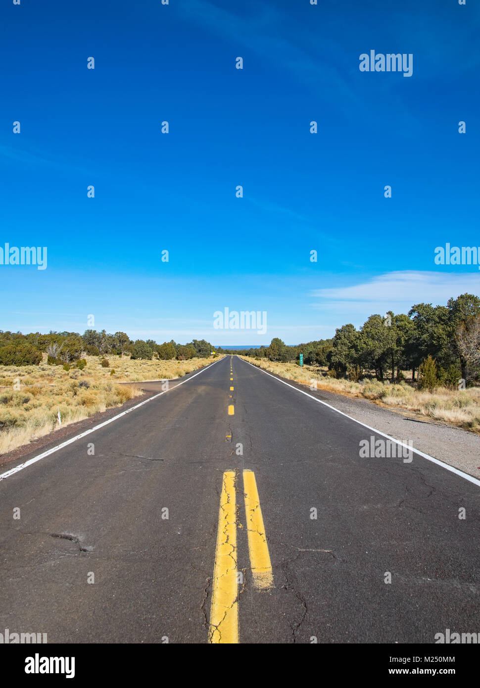 Picture of an empty county road in the desert in Arizona, USA Stock ...