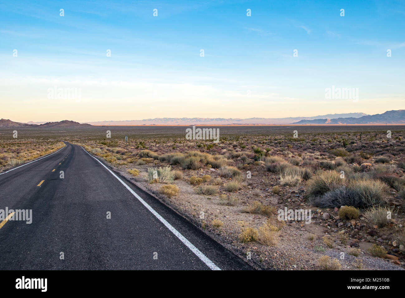 Picture of an empty county road in the desert in Arizona, USA Stock ...