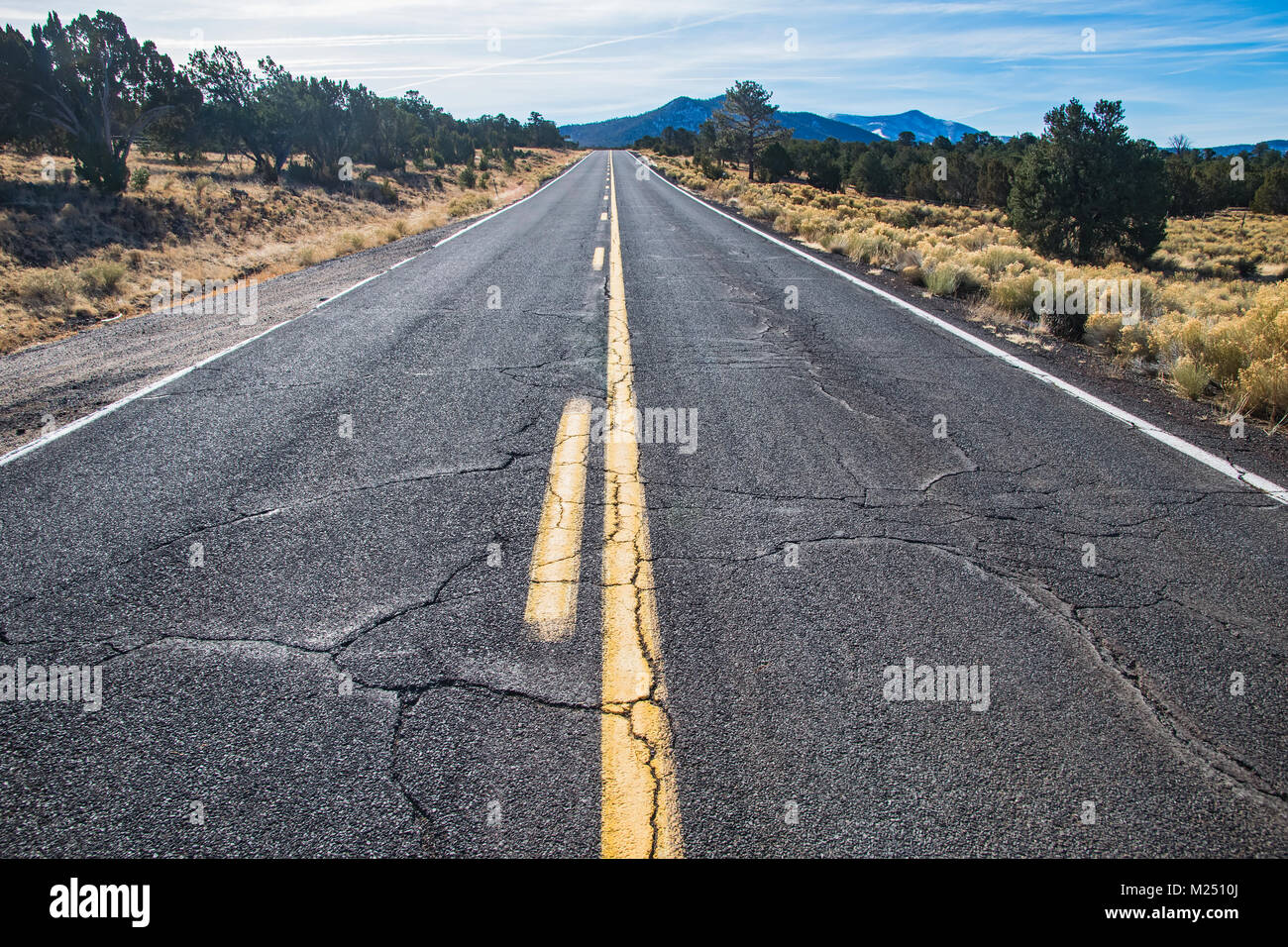 Picture of an empty county road in the desert in Arizona, USA Stock ...