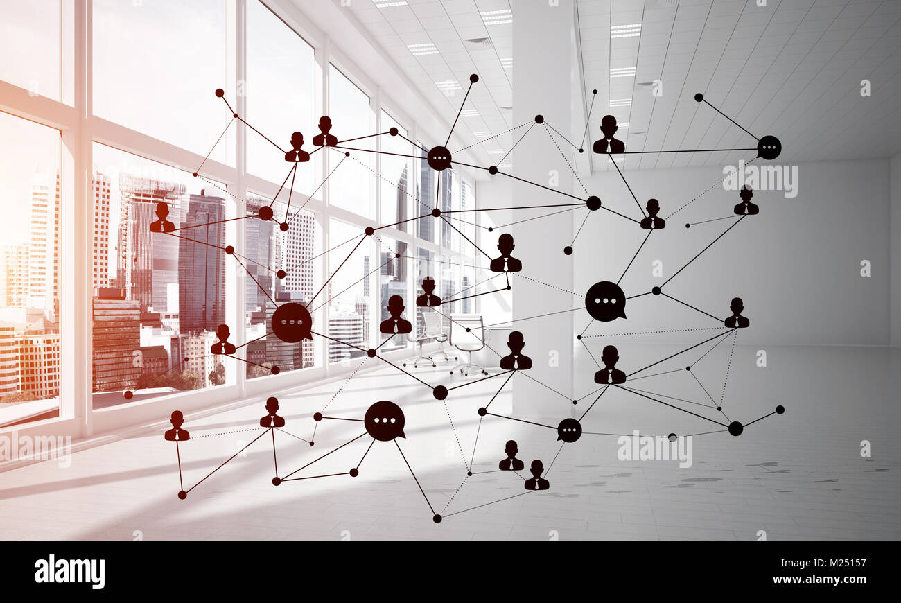 Networking and wireless connection as concept for effective modern ...