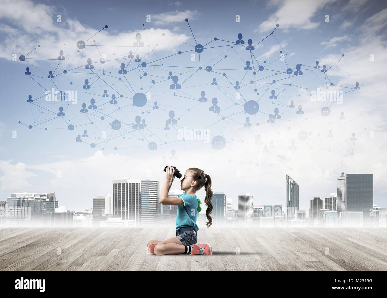 Concept of social wireless connection and internet use for commu Stock ...