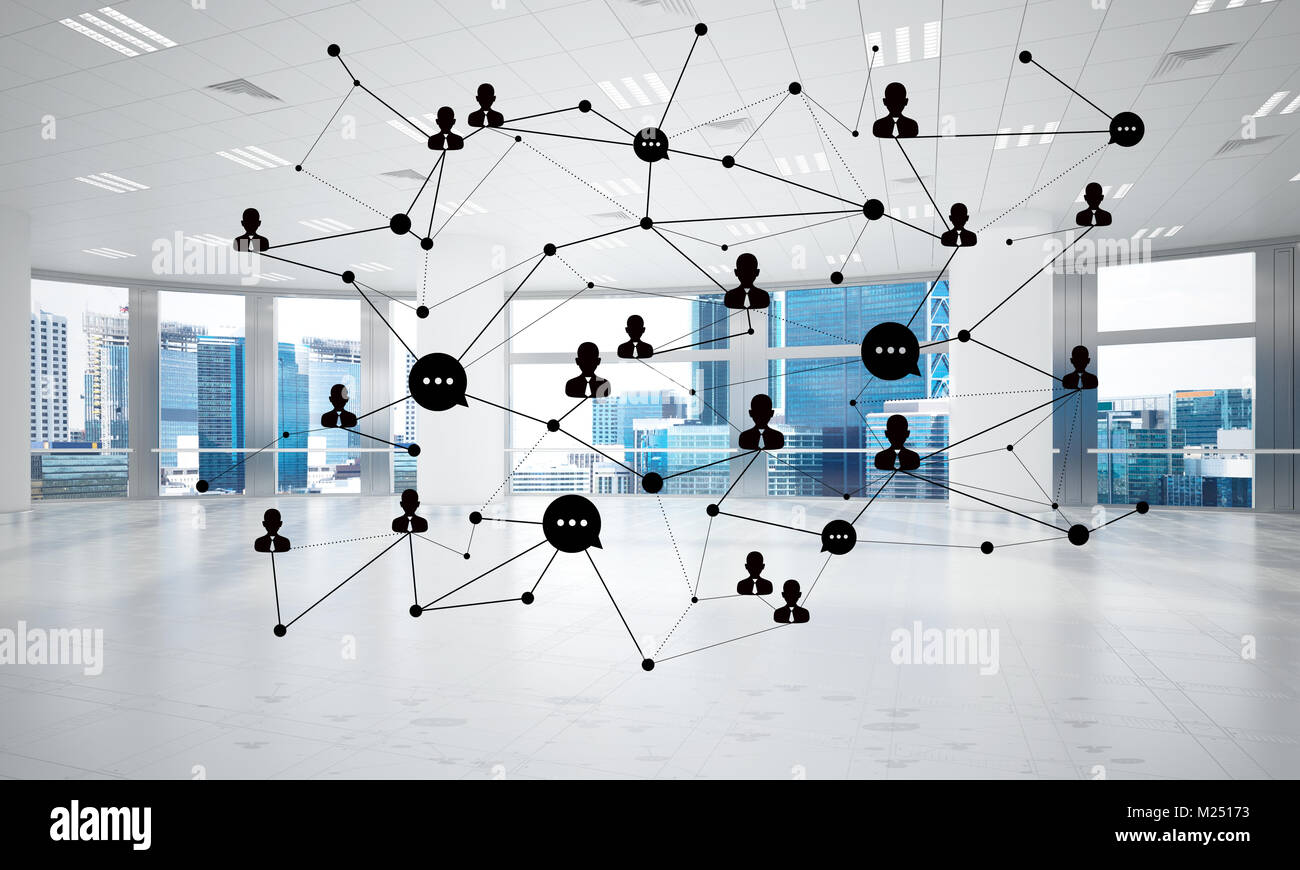 Networking and wireless connection as concept for effective modern ...