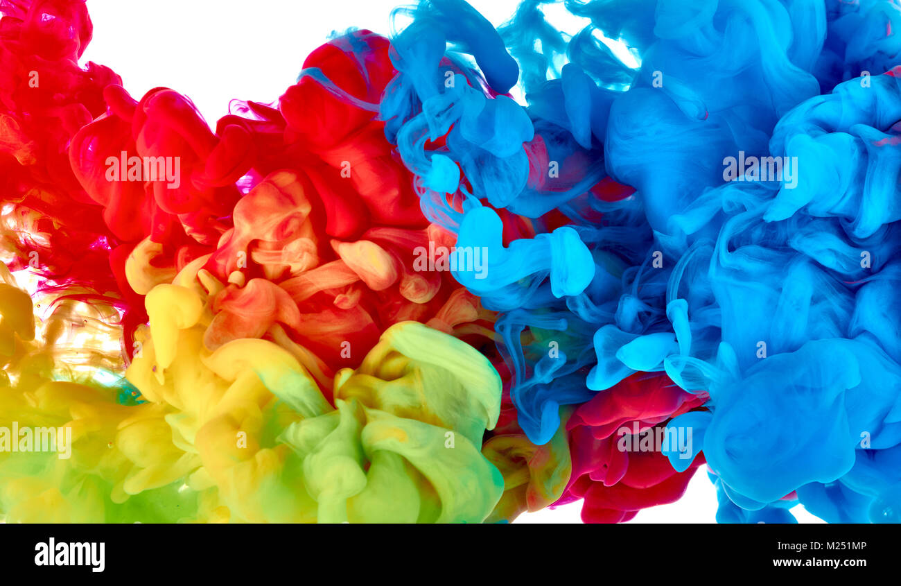 close up of paint in water Stock Photo - Alamy