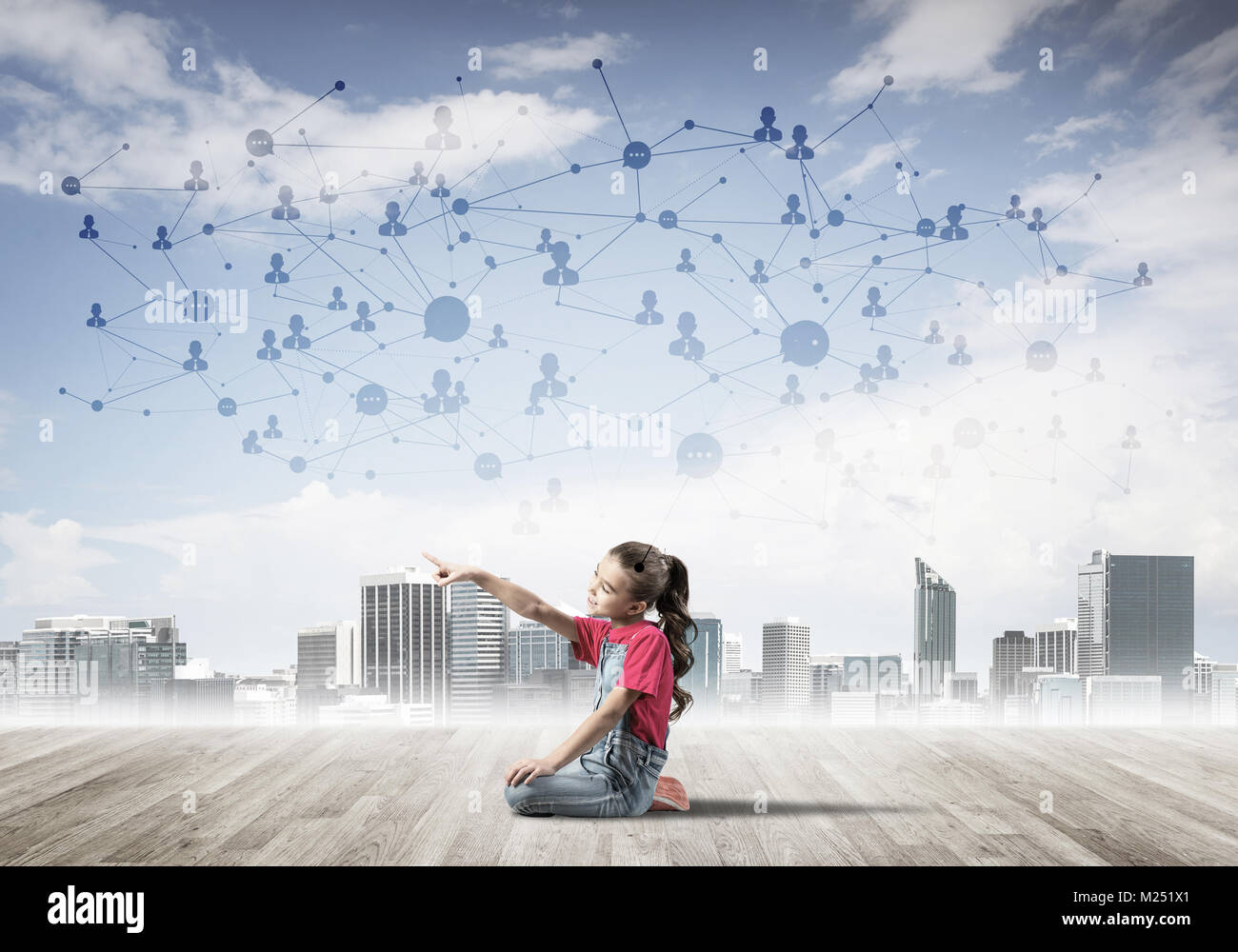 Concept of social wireless connection and internet use for commu Stock ...