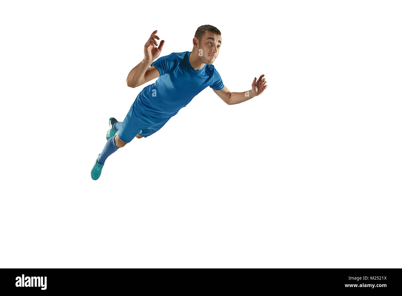 Professional football soccer player isolated white background Stock ...