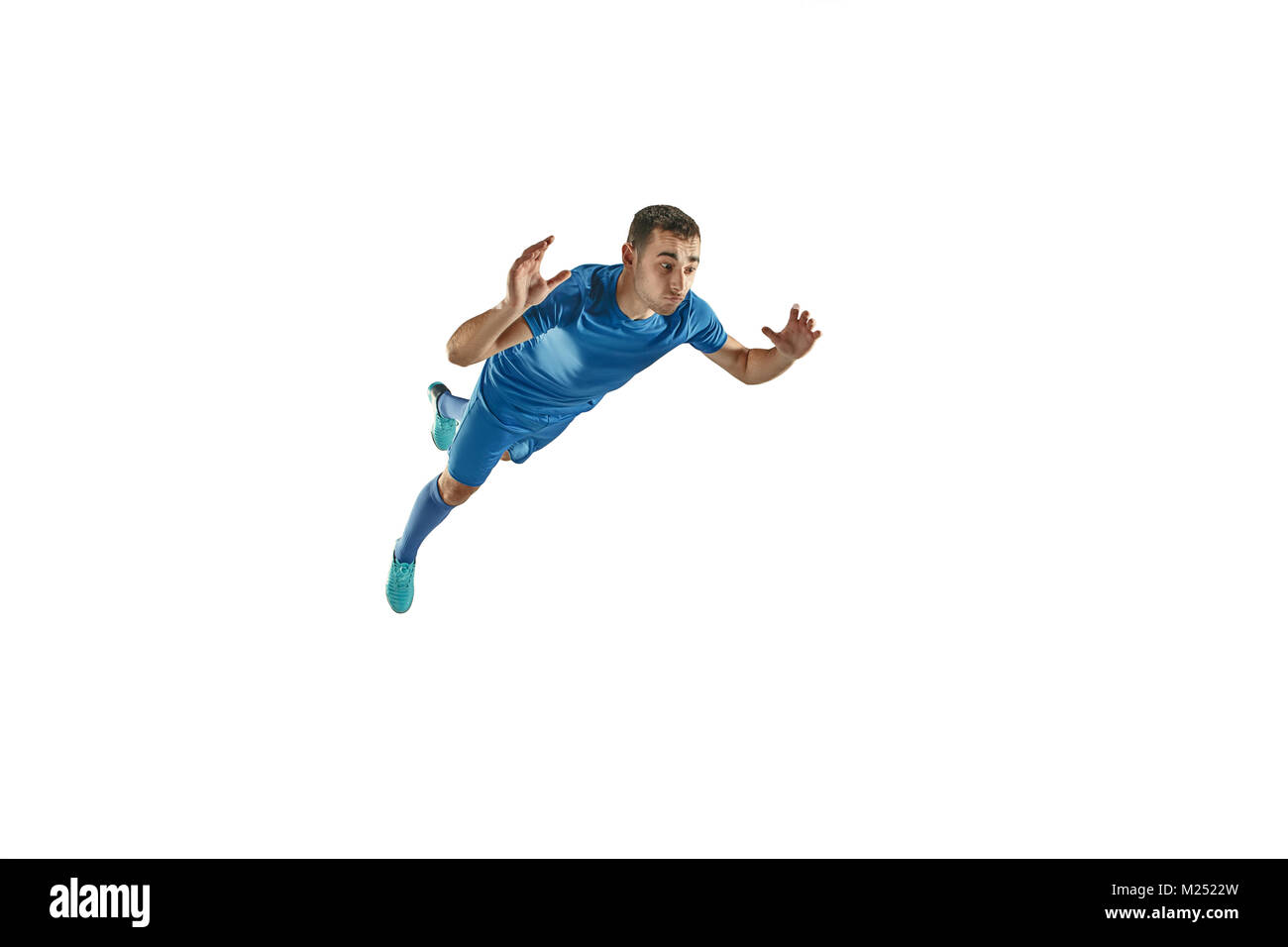 Professional football soccer player isolated white background Stock ...