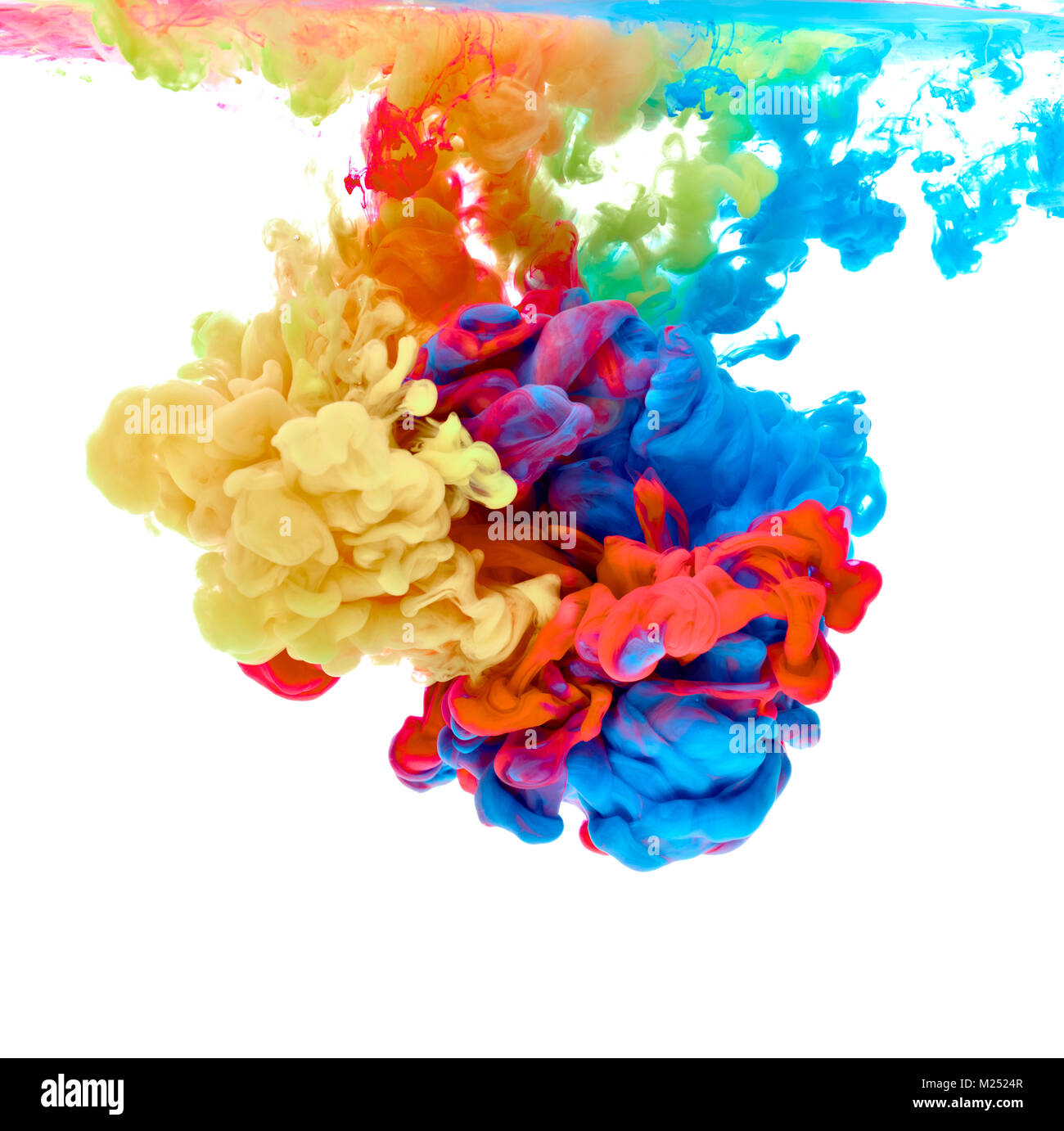 close up of paint in water Stock Photo - Alamy