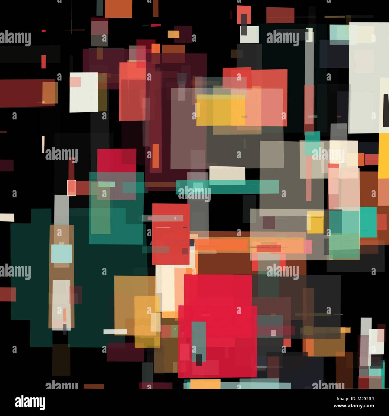 Abstract geometric background with messy rectangle elements. Colorful ...