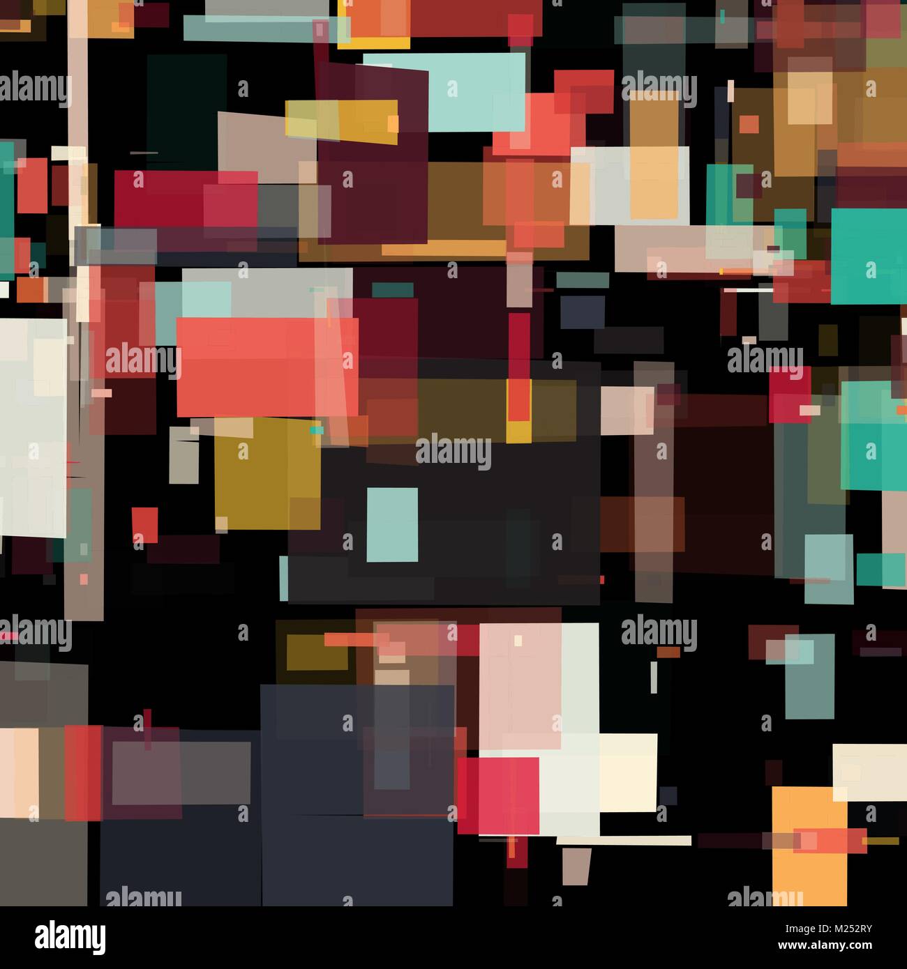 Abstract geometric background with messy rectangle elements. Colorful ...