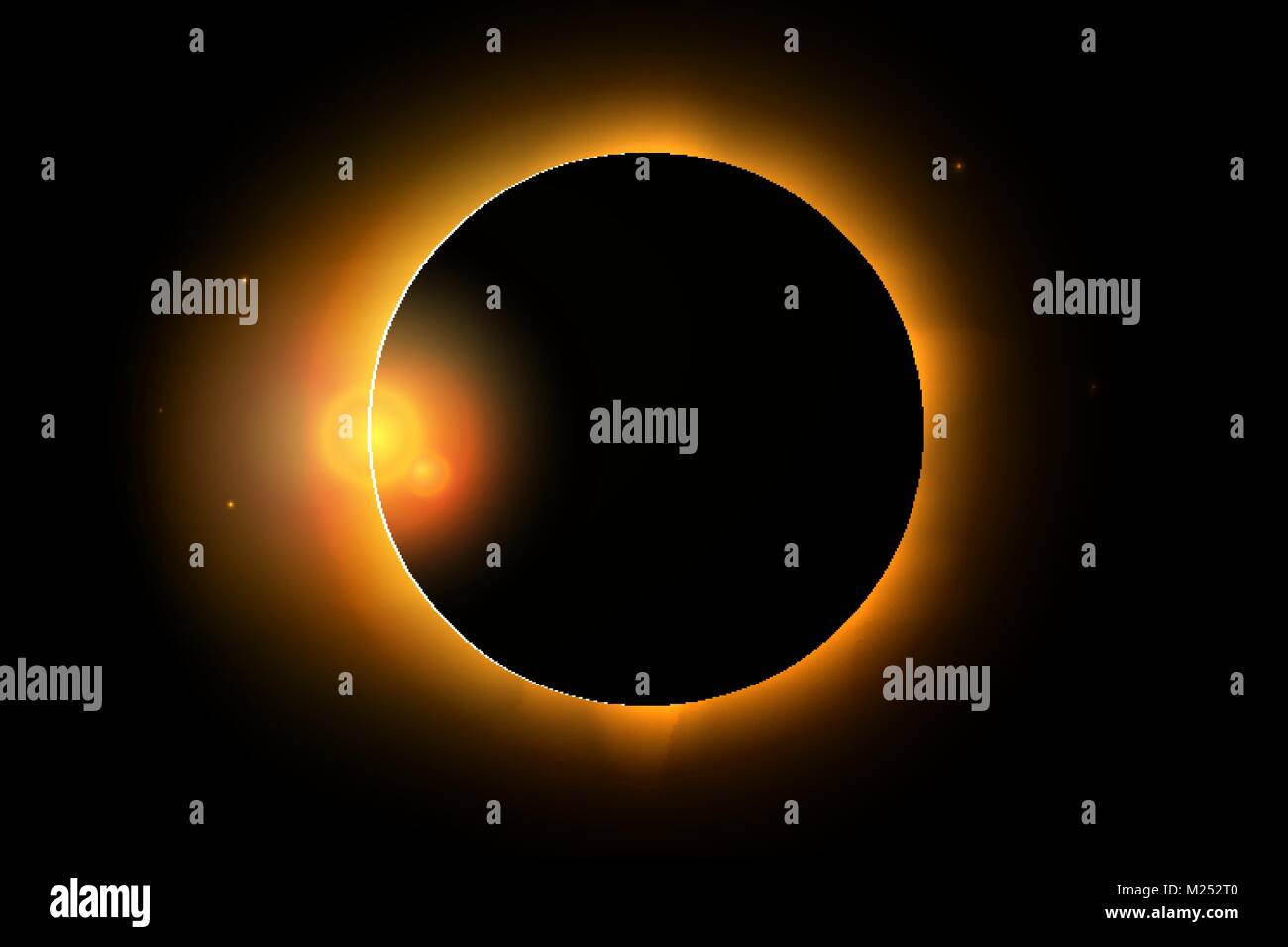 Full solar eclipse phenomenon. Vector illustration for design Stock Vector Image & Art - Alamy