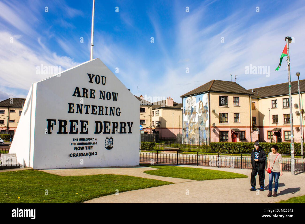The 'You are Now Entering Free Derry' Corner in Londonderry, Northern ...